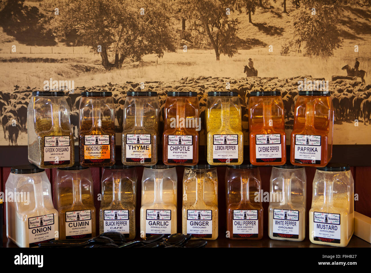 bulk spices are mixed to create dry rubs for steak BBQ, Spice Seminar ...