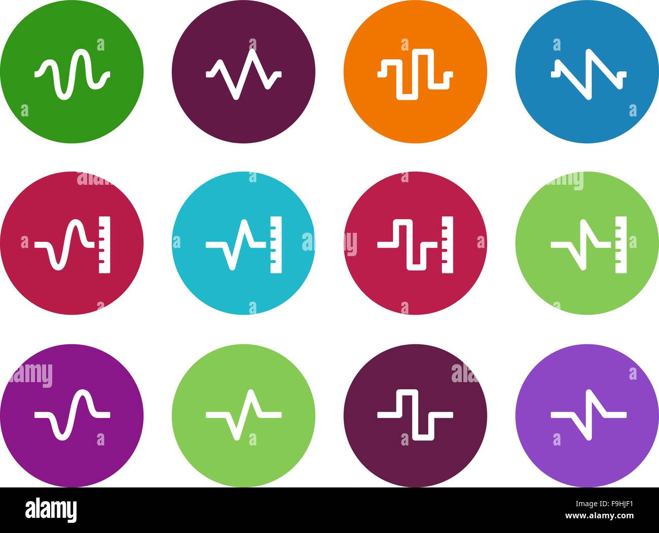 Equalizer frequency icons circle hi-res stock photography and images ...