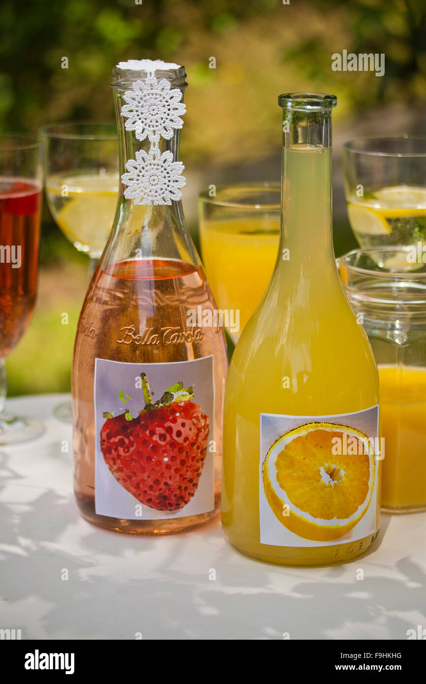 summer fruit drinks Stock Photo - Alamy