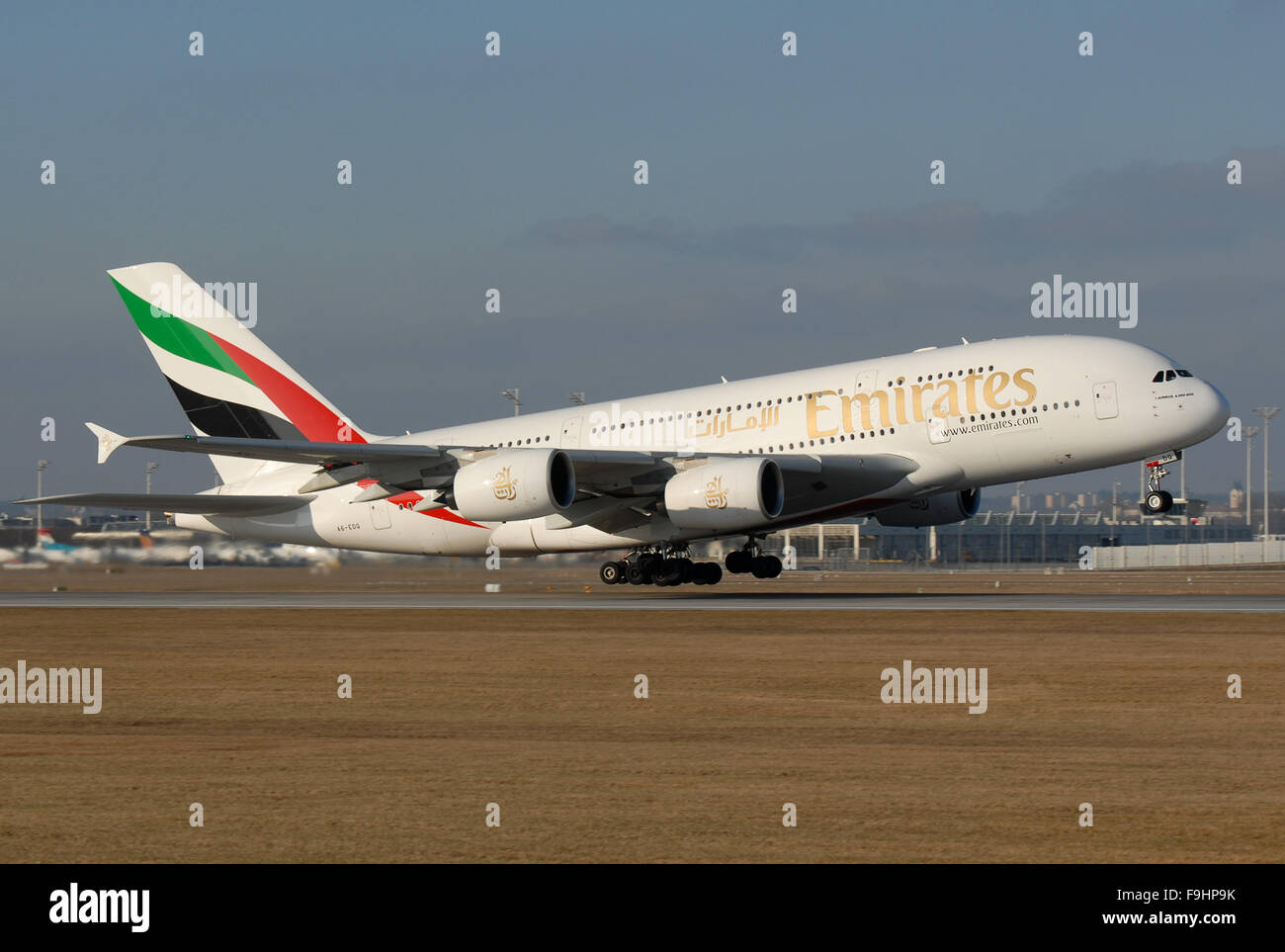 Emirates Airbus A380 Stock Photo - Alamy