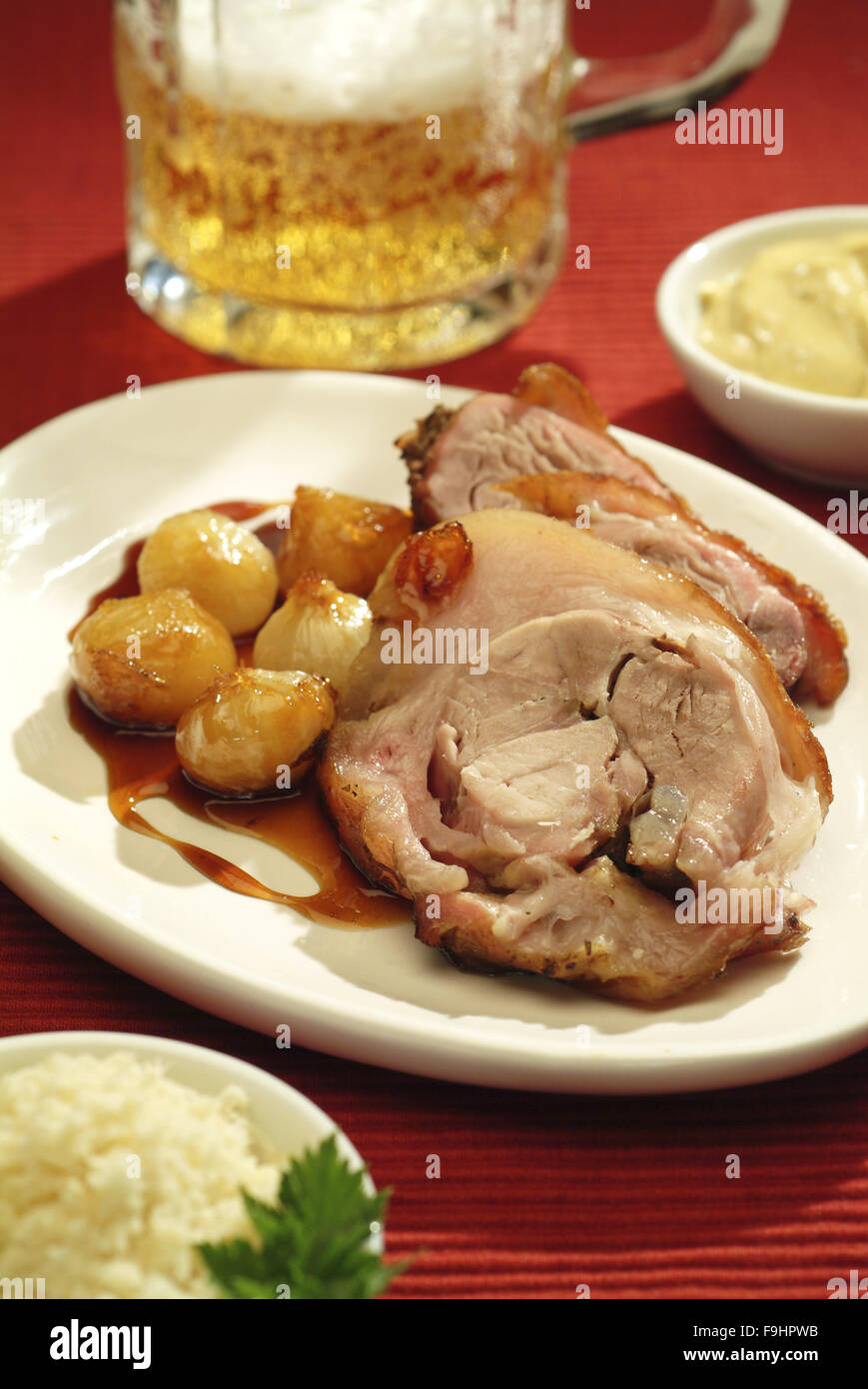 Baked pork knee hi-res stock photography and images - Alamy