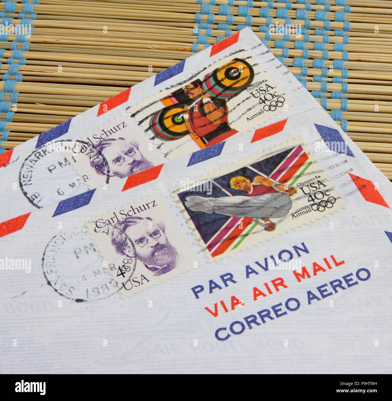 Air mail par avion letter hi-res stock photography and images - Alamy