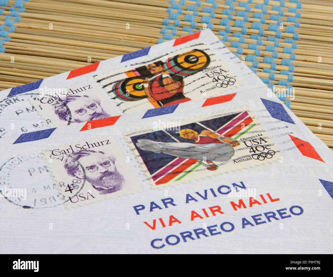Air mail par avion letter hi-res stock photography and images - Alamy