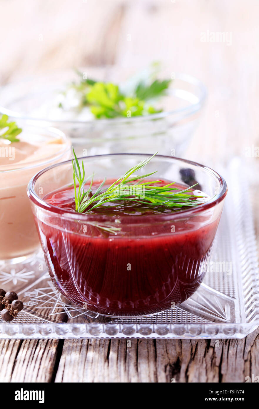 Selection of dipping sauces hi-res stock photography and images - Alamy