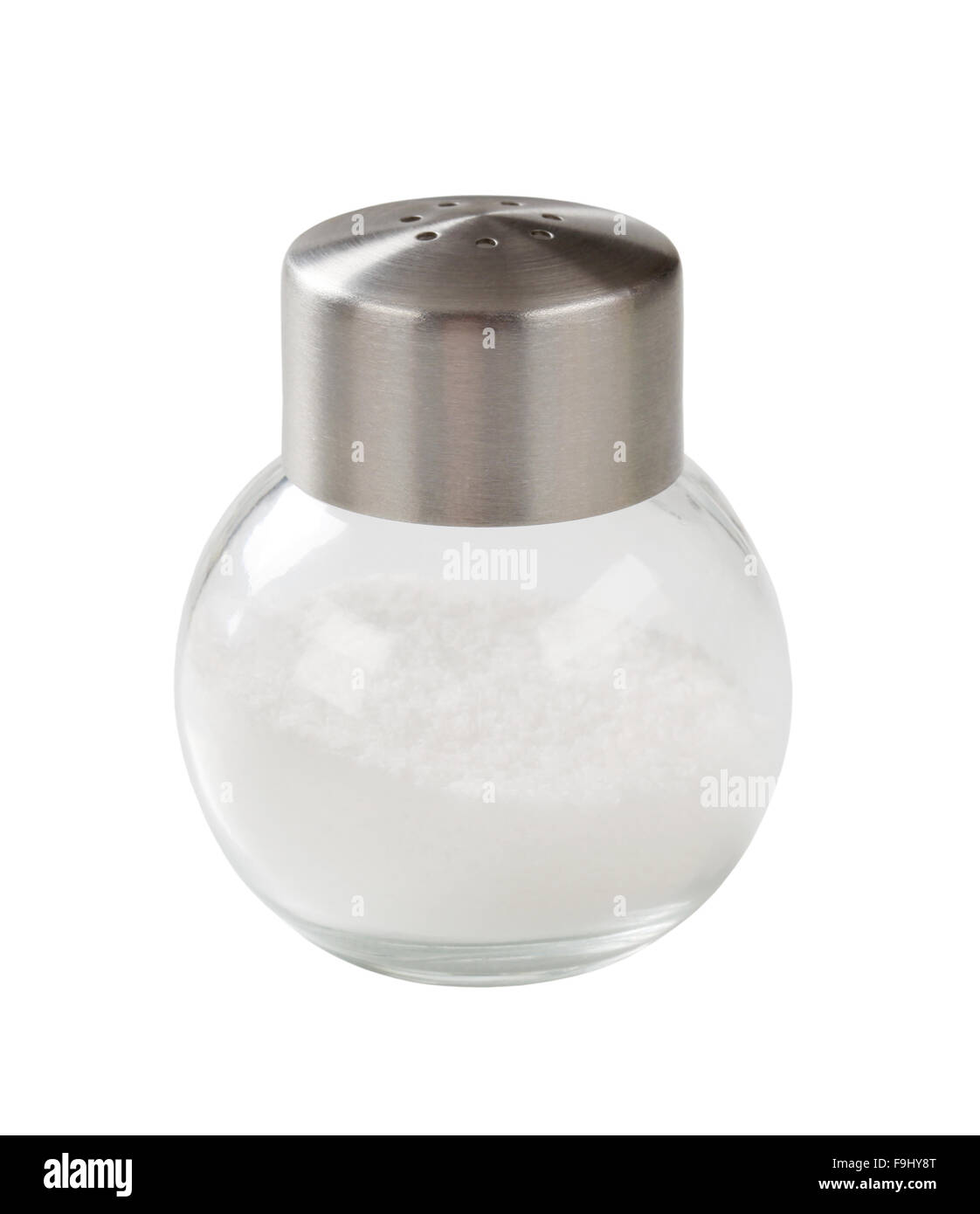 Glass salt shaker with stainless steel top Stock Photo - Alamy