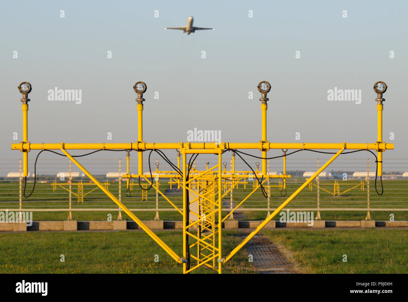 Airport Runway Equipment Approach Lighting High Resolution Stock ...
