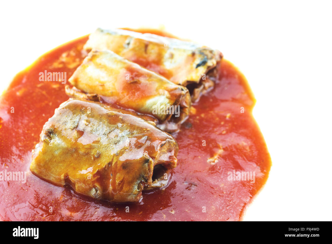 Close up Canned fish tomato sauce Stock Photo - Alamy