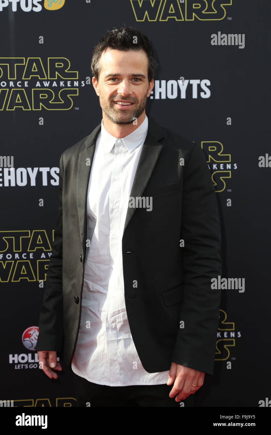Sydney, Australia. 16 December 2015. Actor Charlie Clausen arrives on ...