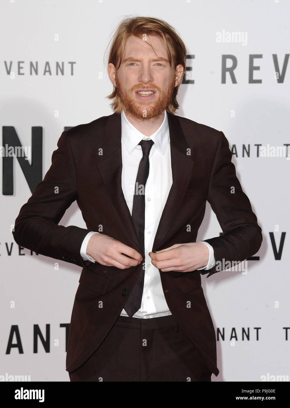 Los Angeles, CA, USA. 16th Dec, 2015. Domhnall Gleeson at arrivals for ...