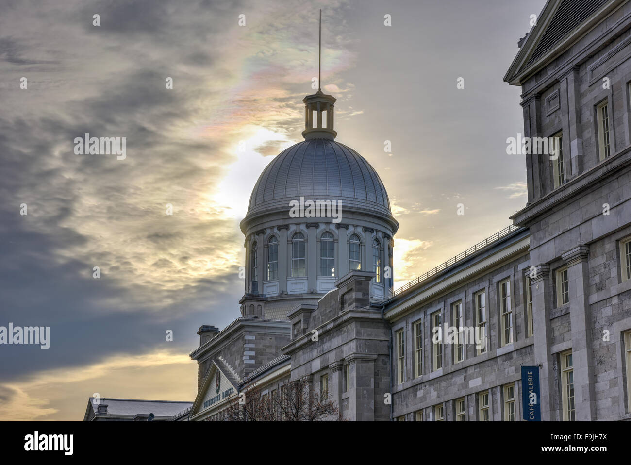 Bonsecours Market in Old Montreal, Quebec, Canada at dusk Stock Photo ...