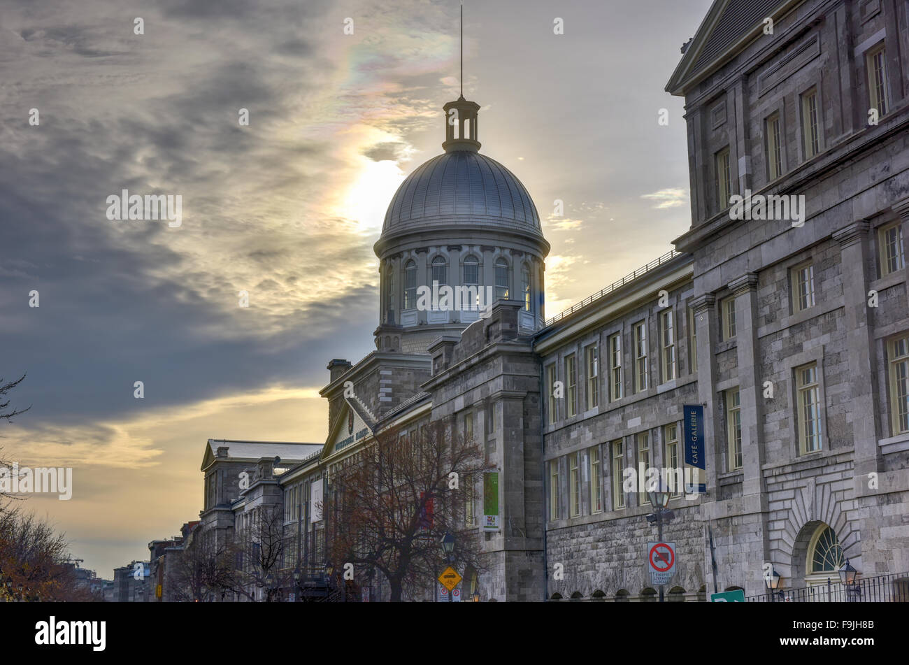 Bonsecours Market in Old Montreal, Quebec, Canada at dusk Stock Photo ...