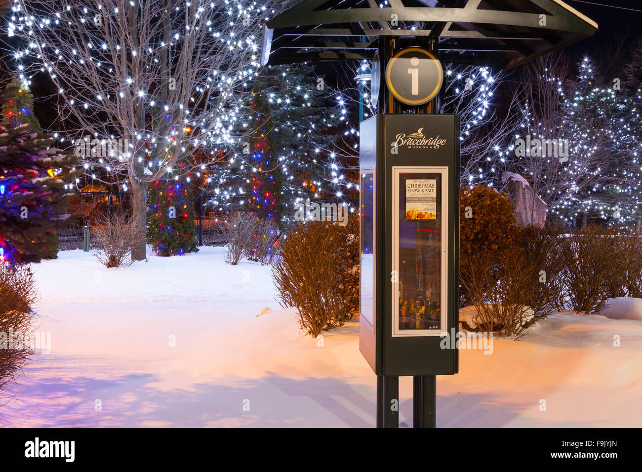 Illuminated christmas snow canada hi-res stock photography and images ...