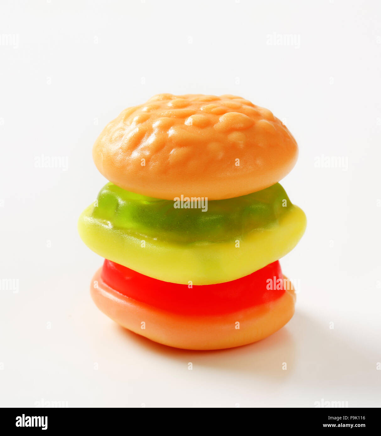 Studio shot of gummi hamburger candy Stock Photo - Alamy