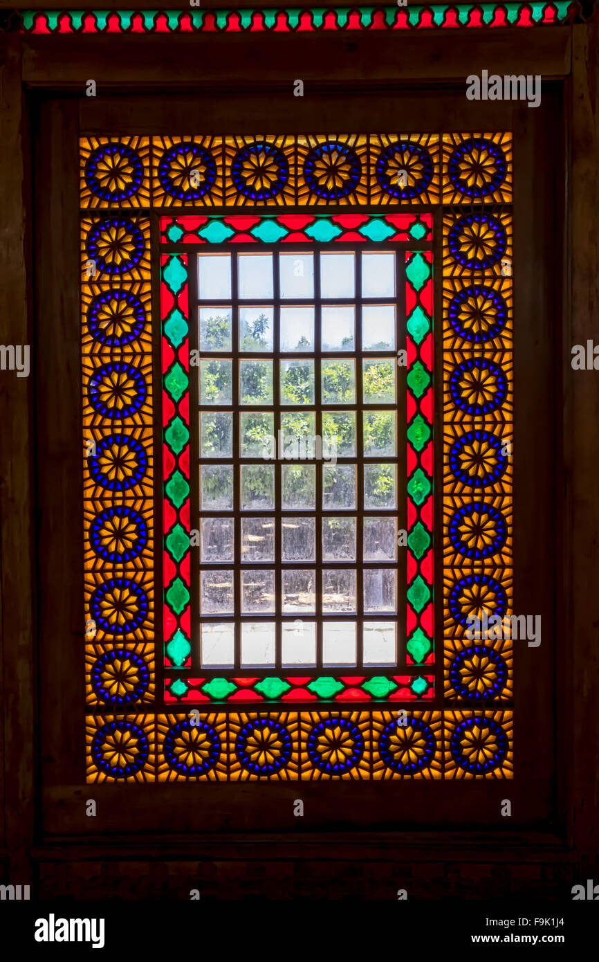 Citadel inside windows stained glass Stock Photo - Alamy