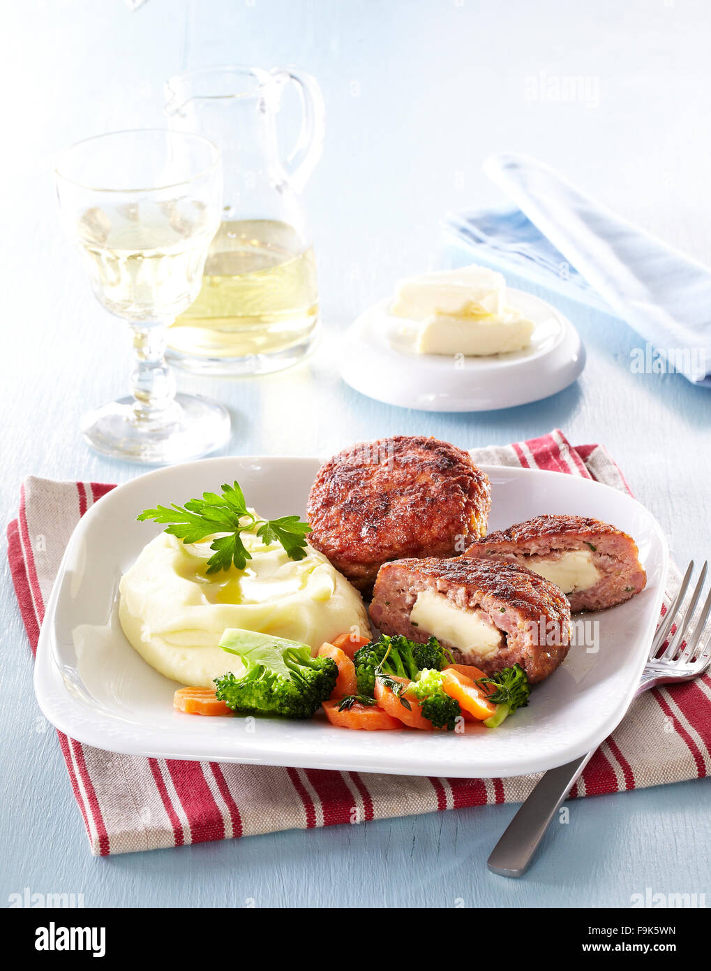 Cheese stuffed rissoles Stock Photo - Alamy