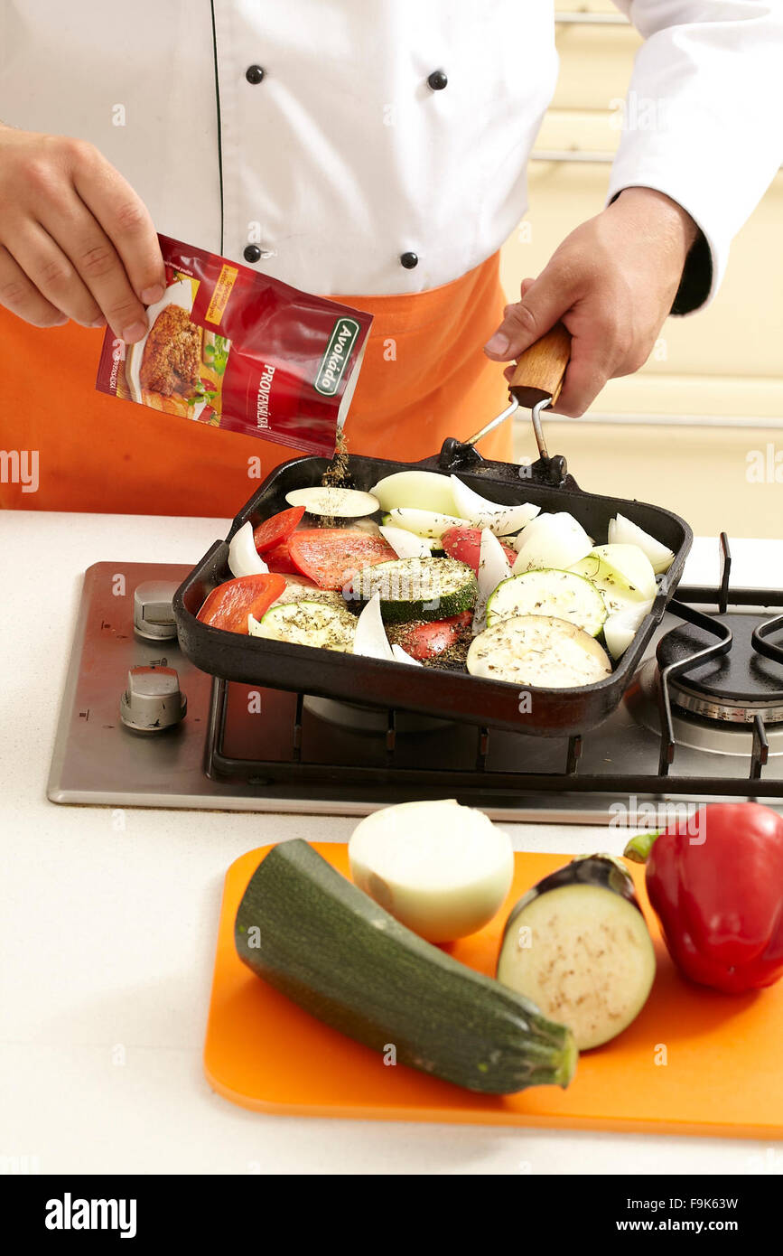 Cured chicken skewers + steps Stock Photo - Alamy