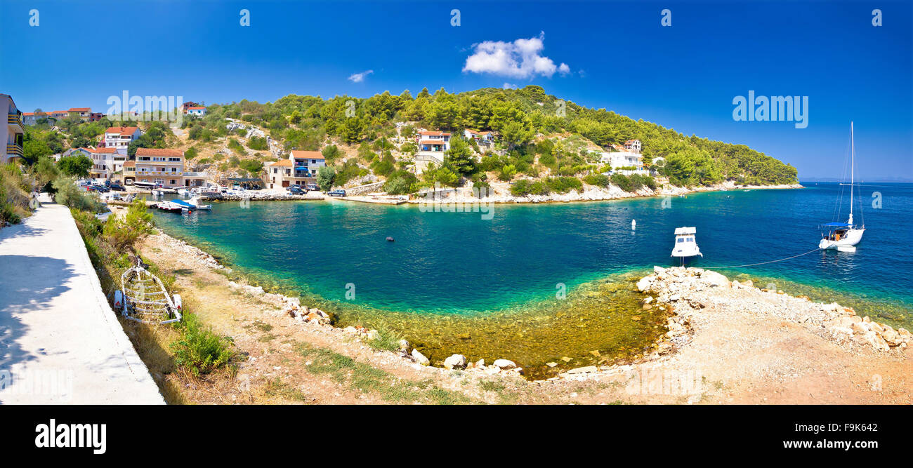 Dugi otok island village of Sali summer panoramic view, Dalmatia ...
