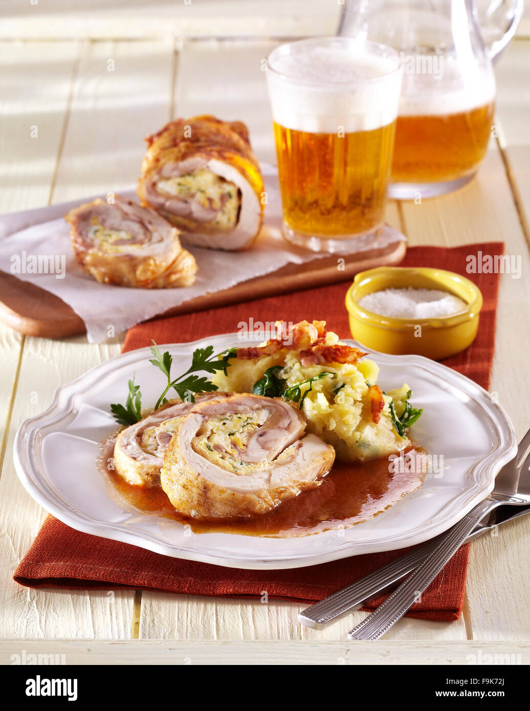 Chicken roulade hi-res stock photography and images - Alamy