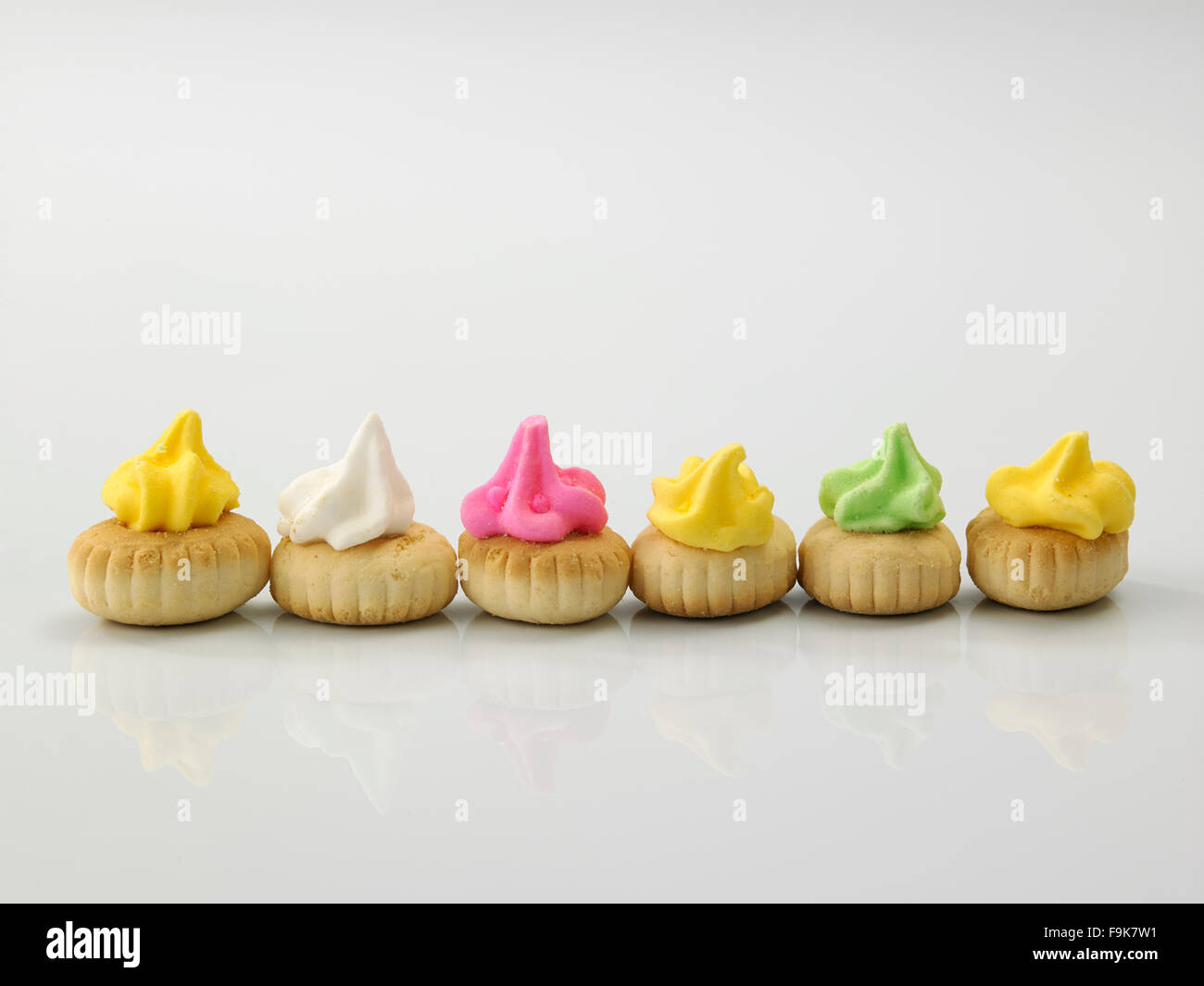 ice gem biscuit on the white background Stock Photo - Alamy