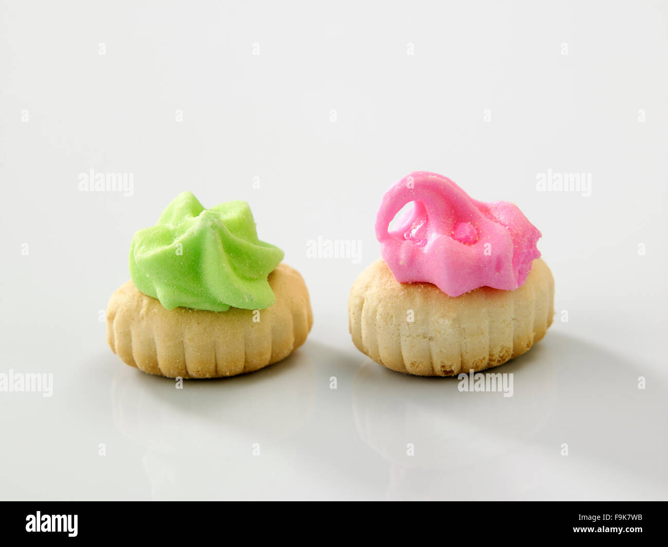 ice gem biscuit on the white background Stock Photo - Alamy