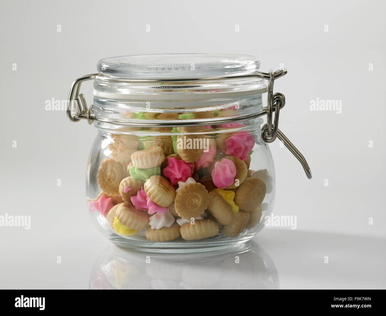 ice gem biscuit in a conttainer on the white background Stock Photo - Alamy