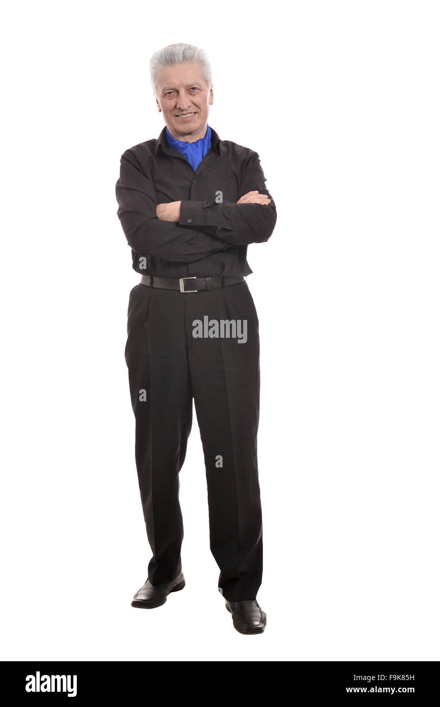 Happy smiling elder man Stock Photo - Alamy