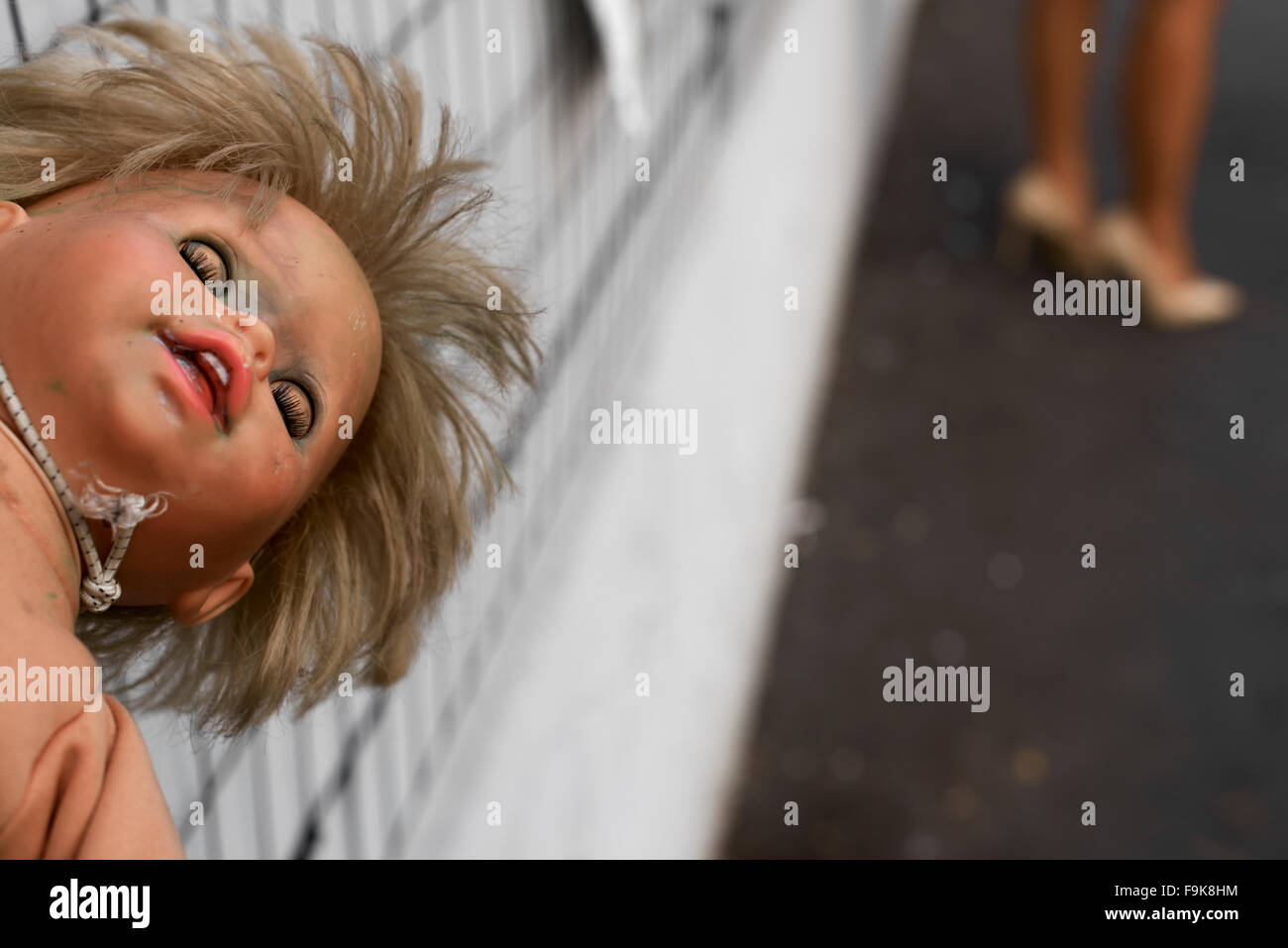 Milan, Italy. The Wall Of Dolls Installation Stock Photo - Alamy