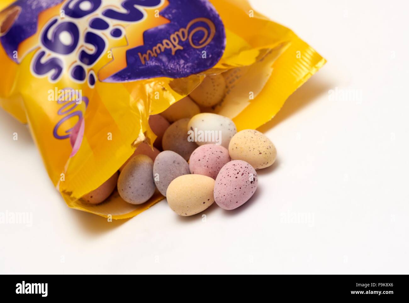 Cadburys mini eggs close up macro image Stock Photo - Alamy