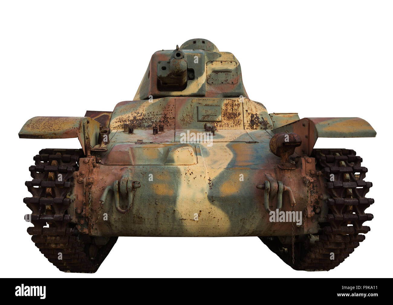 vintage the tank isolated on a white background Stock Photo - Alamy