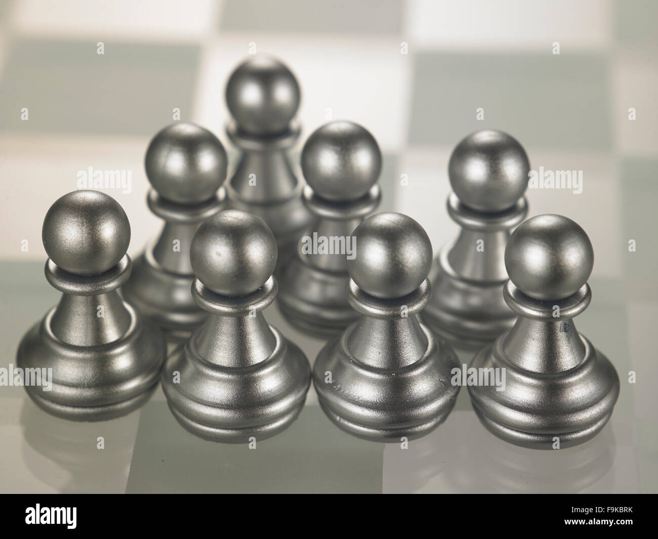 group of the pawn on the chess board Stock Photo - Alamy
