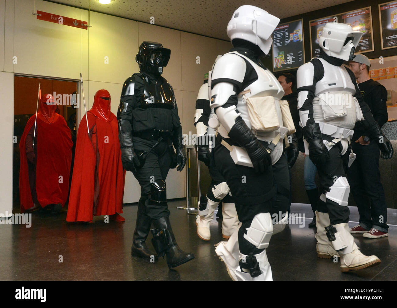 Stuttgart, Germany. 17th Dec, 2015. Members of a Star Wars fan club ...