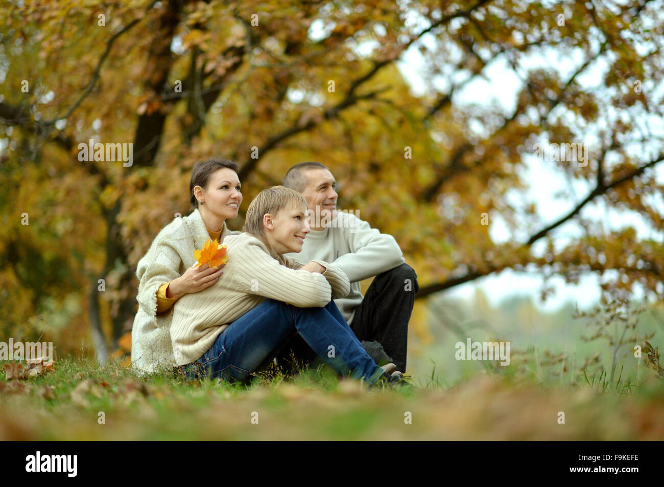 Nice happy family Stock Photo - Alamy