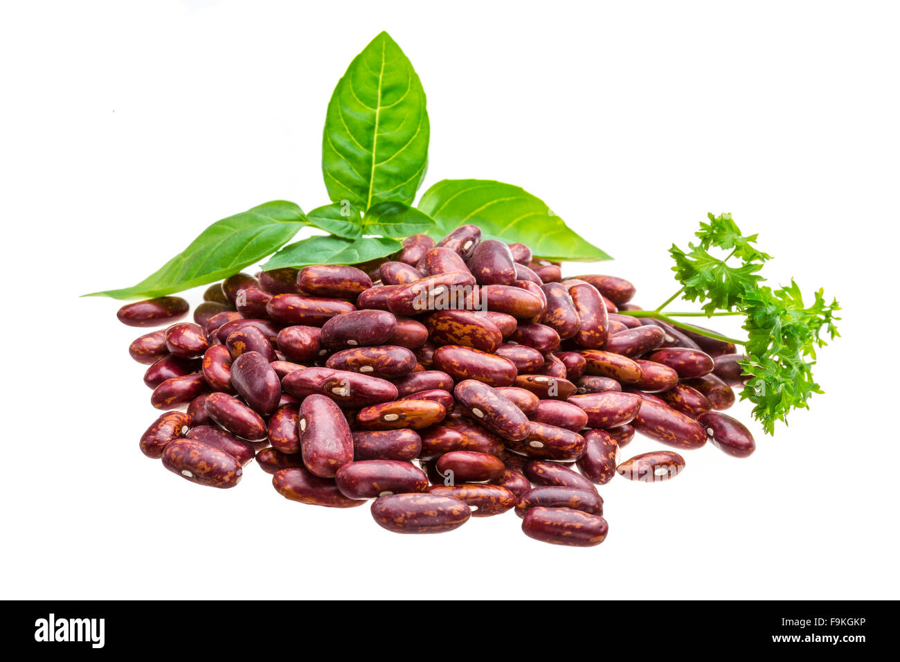 Red ripe beans isolated studio macro Stock Photo - Alamy