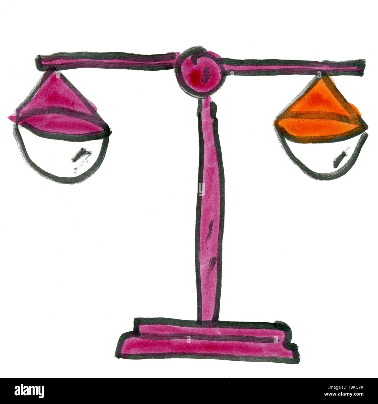 cartoon scales isolated on white background cartoon watercolor Stock ...