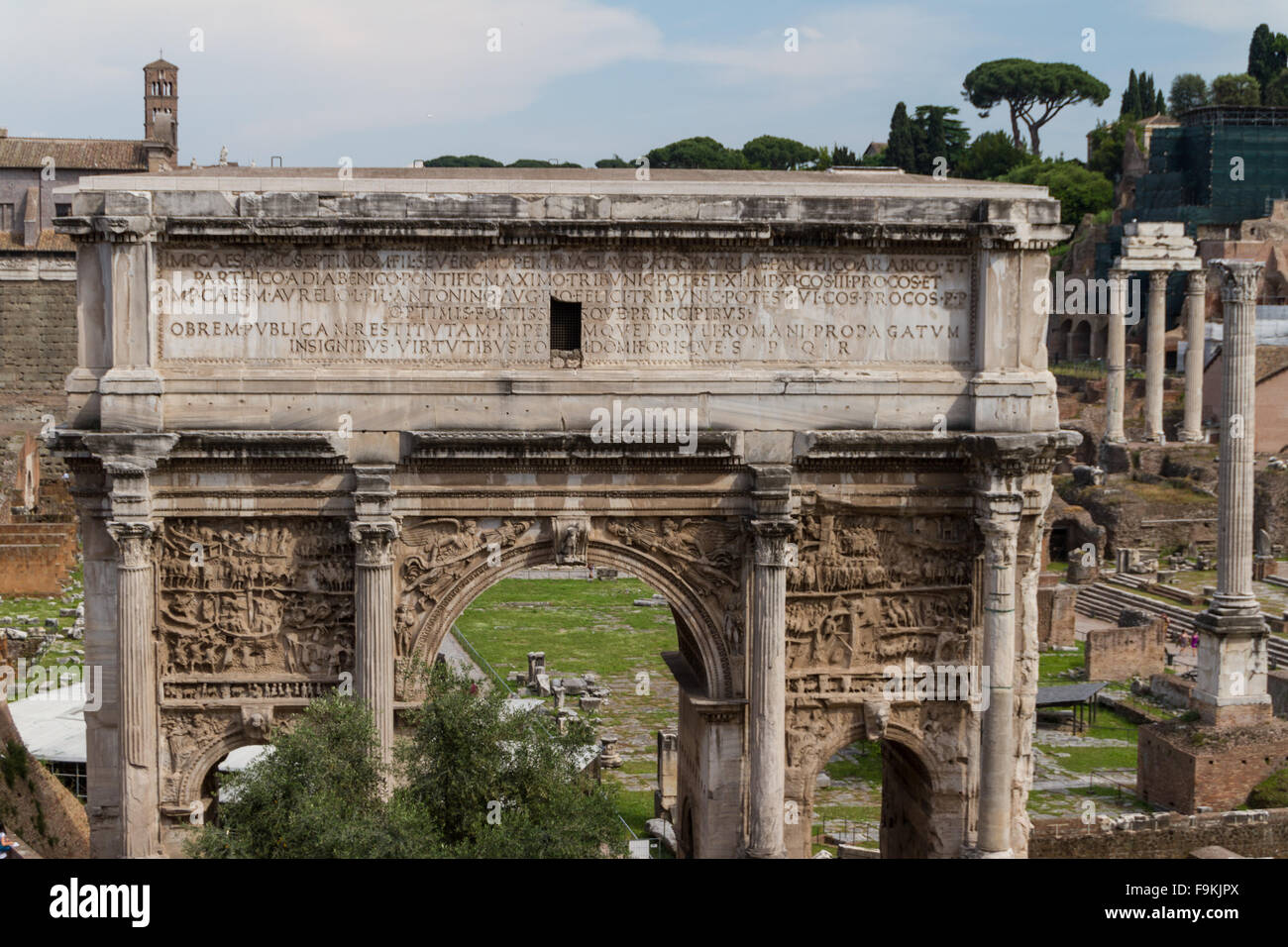 Building ruins and ancient columns in Rome, Italy Stock Photo - Alamy