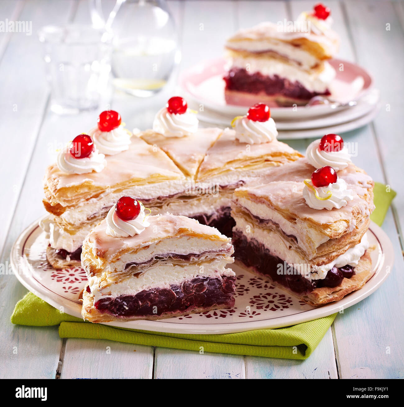 Puff pastry cake Stock Photo - Alamy