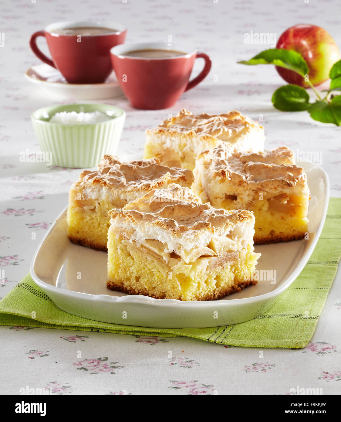 Apple cake with coconut Stock Photo - Alamy