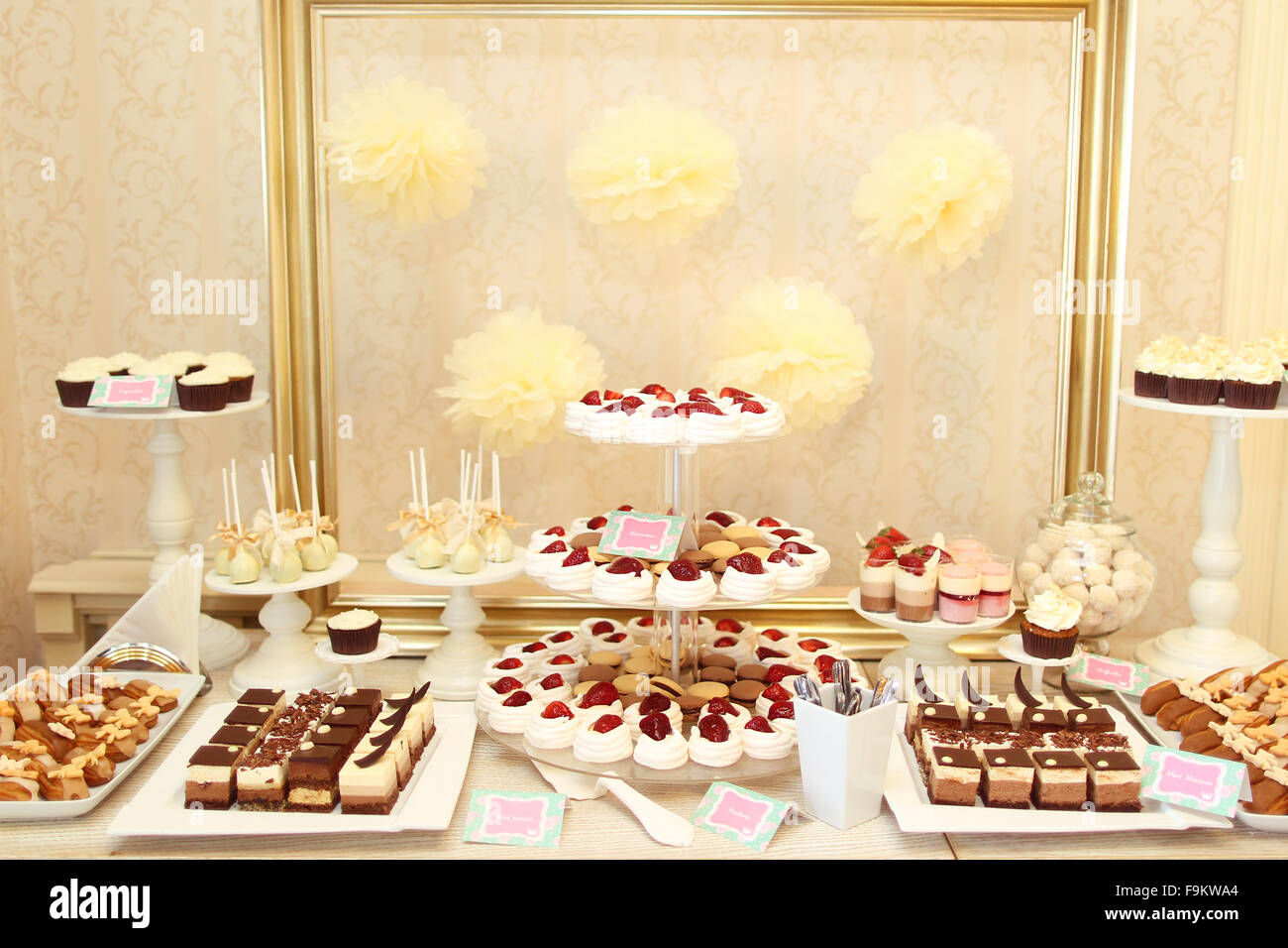 Delicious sweets on candy bar Stock Photo - Alamy