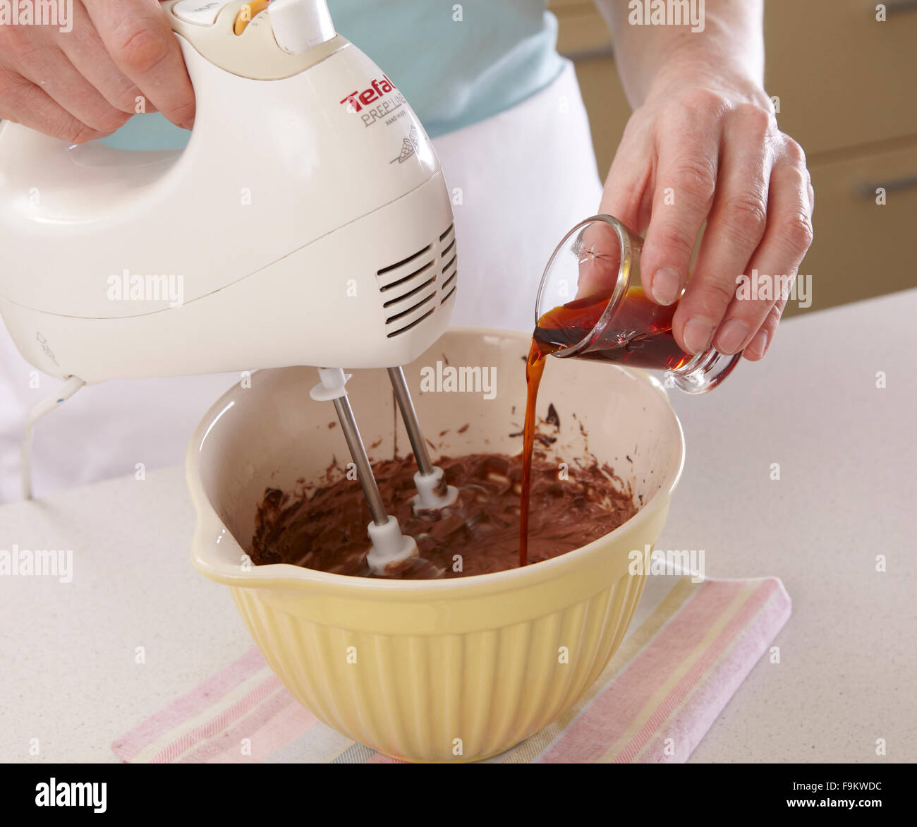 Chocolate wafer cake + steps Stock Photo - Alamy