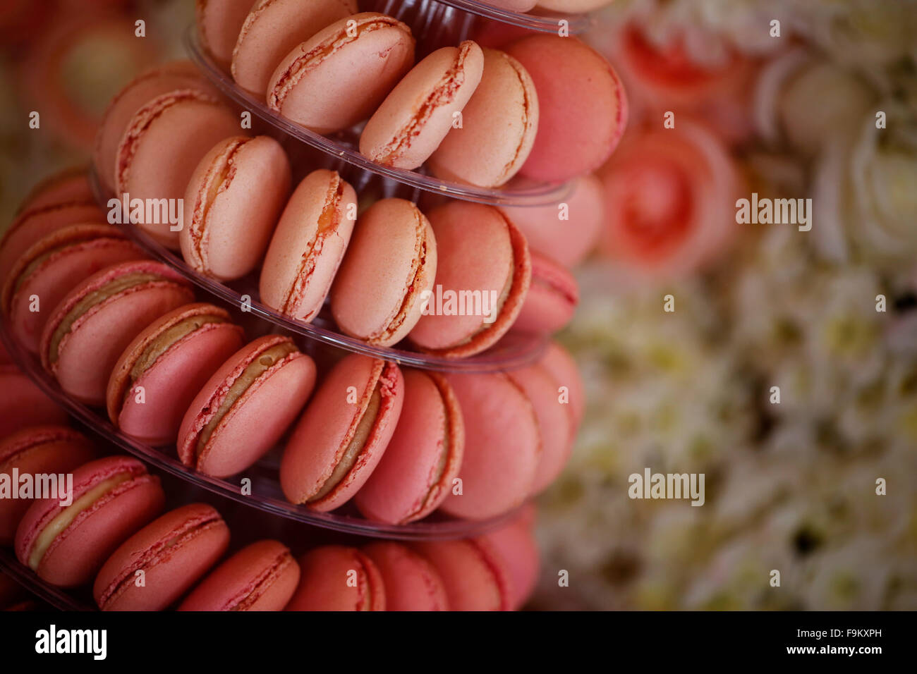 Delicious macaroon pyramid Stock Photo - Alamy