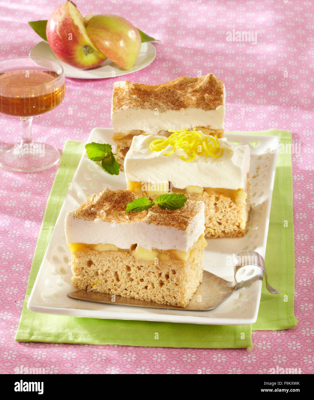 Apple spelt cake Stock Photo - Alamy