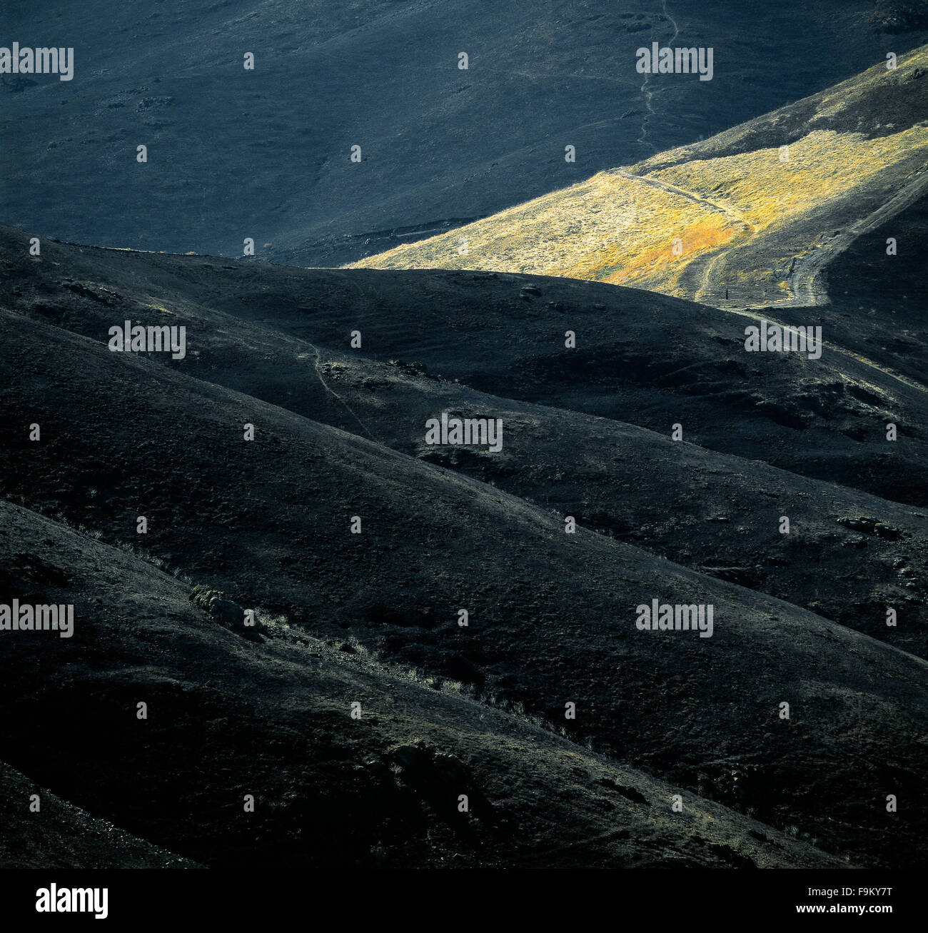 Burned landscape in California Stock Photo - Alamy