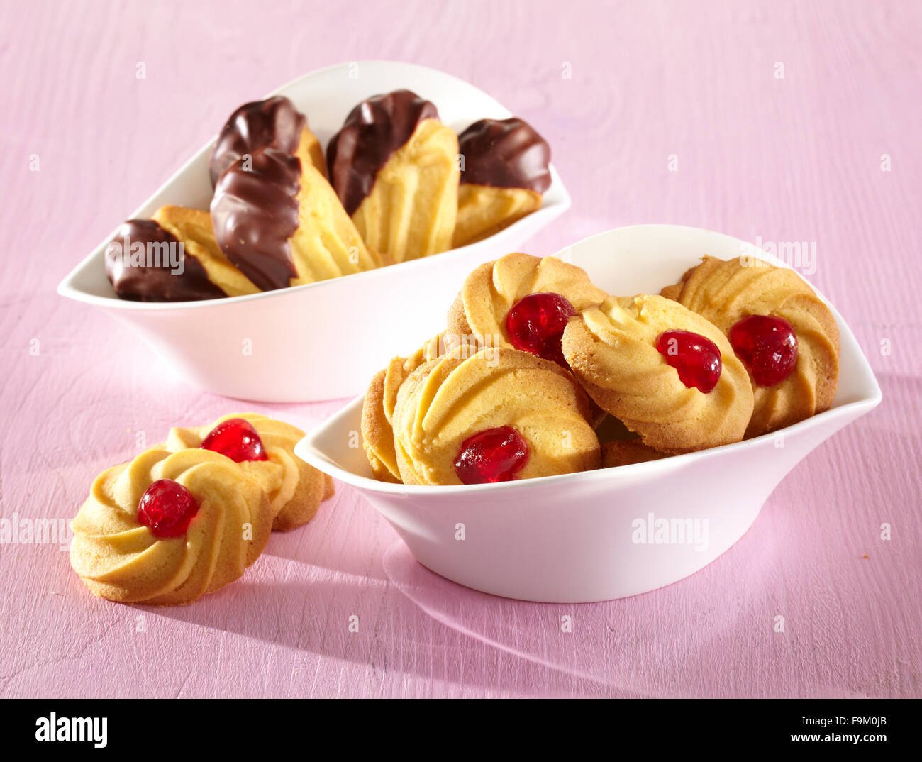 Piped butter cookies Stock Photo - Alamy