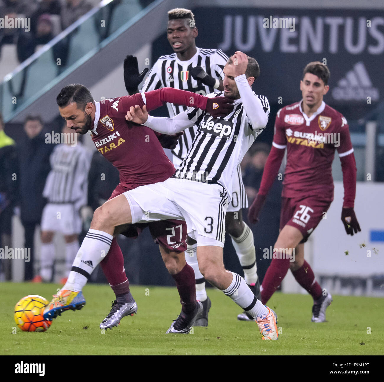 Turin, Italy. 16th Dec, 2015. Fabio Quagliarella (left) and Giorgio ...