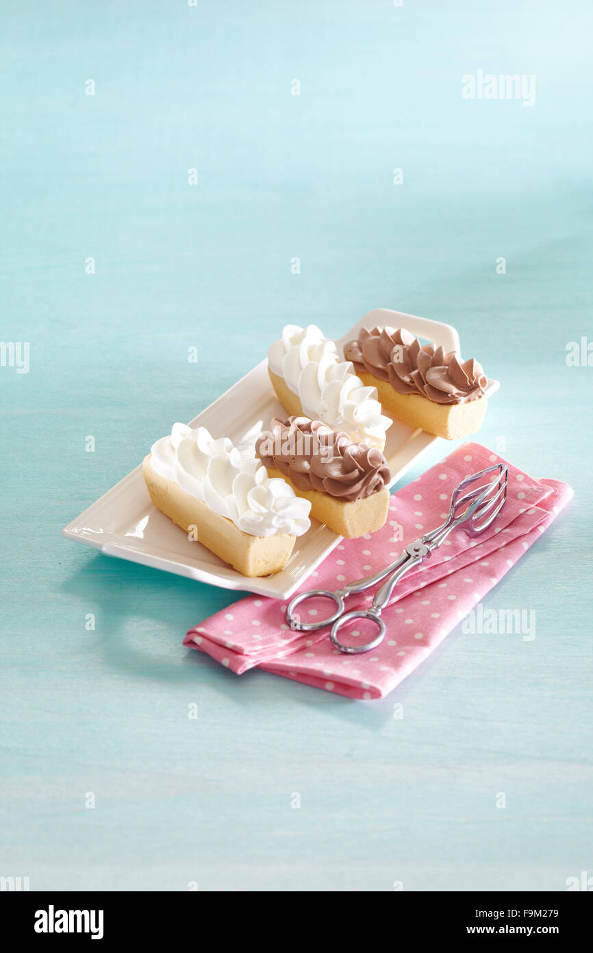 Egg yolk pastry boats Stock Photo - Alamy