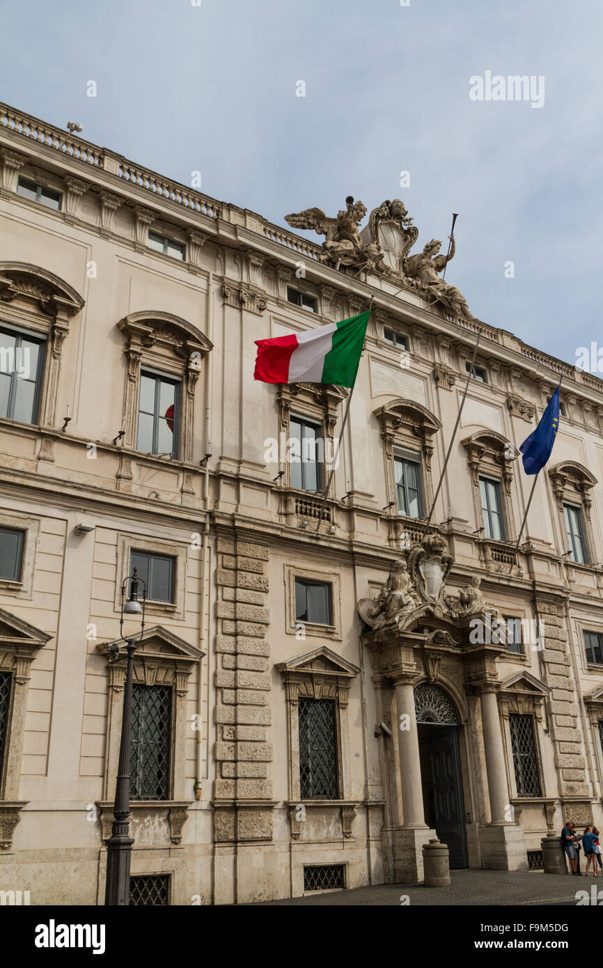 Rome, the Consulta building in Quirinale square Stock Photo - Alamy