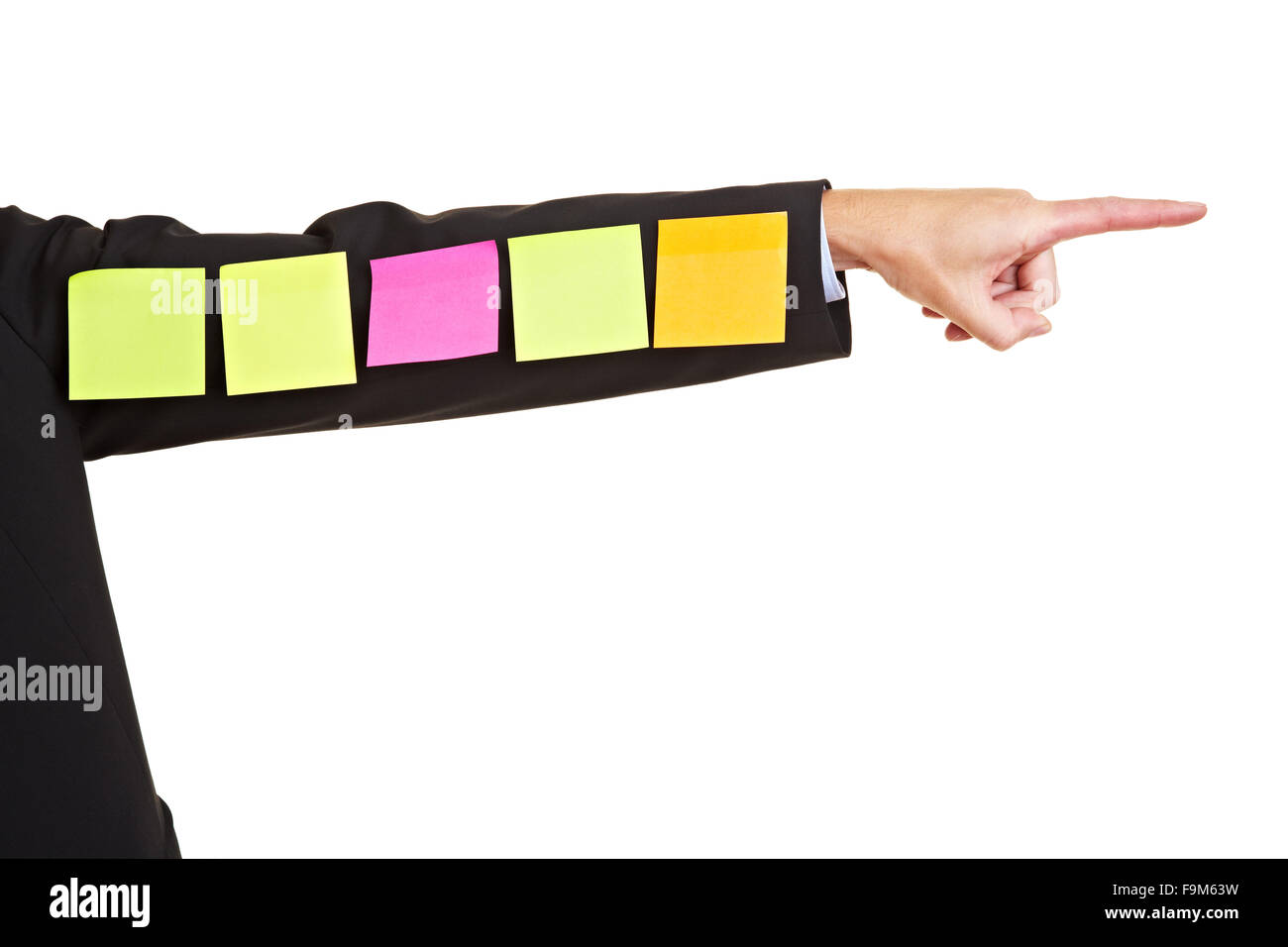 Empty sticky notes on arm hi-res stock photography and images - Alamy