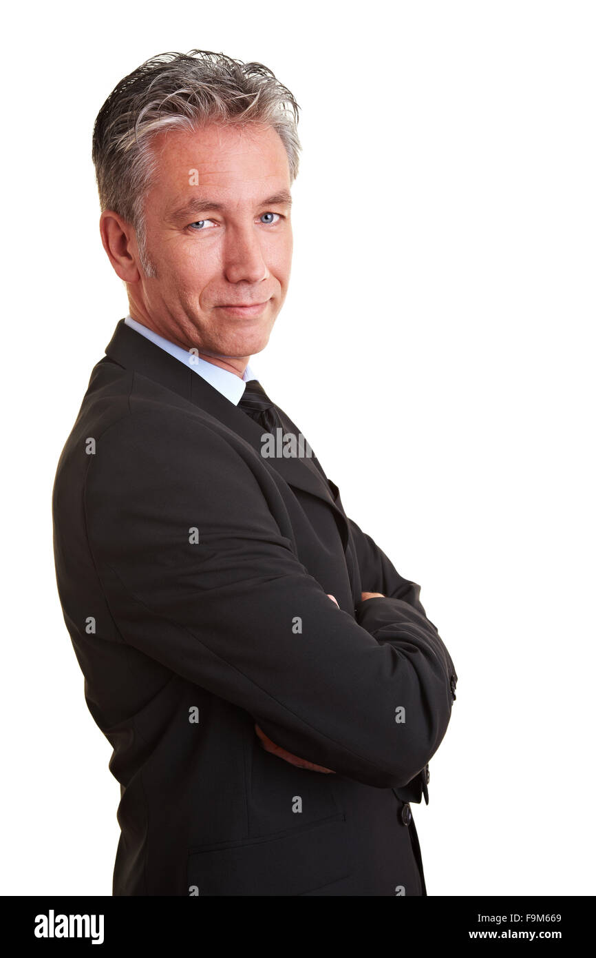 Portrait of a senior business man from the side Stock Photo - Alamy