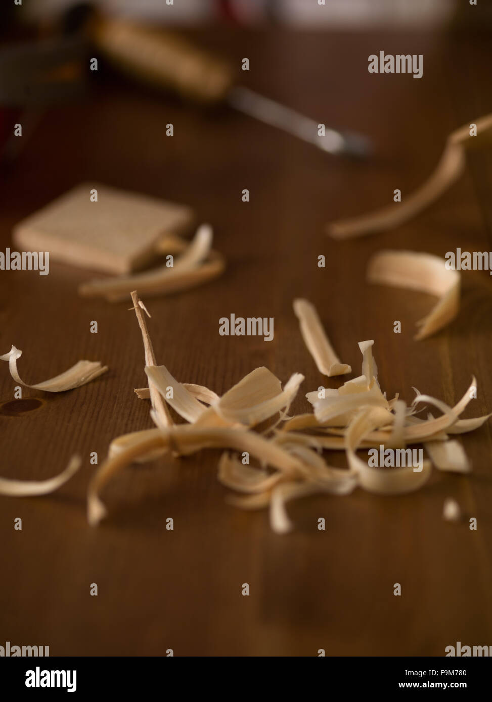 Scobs after Carving Stock Photo - Alamy