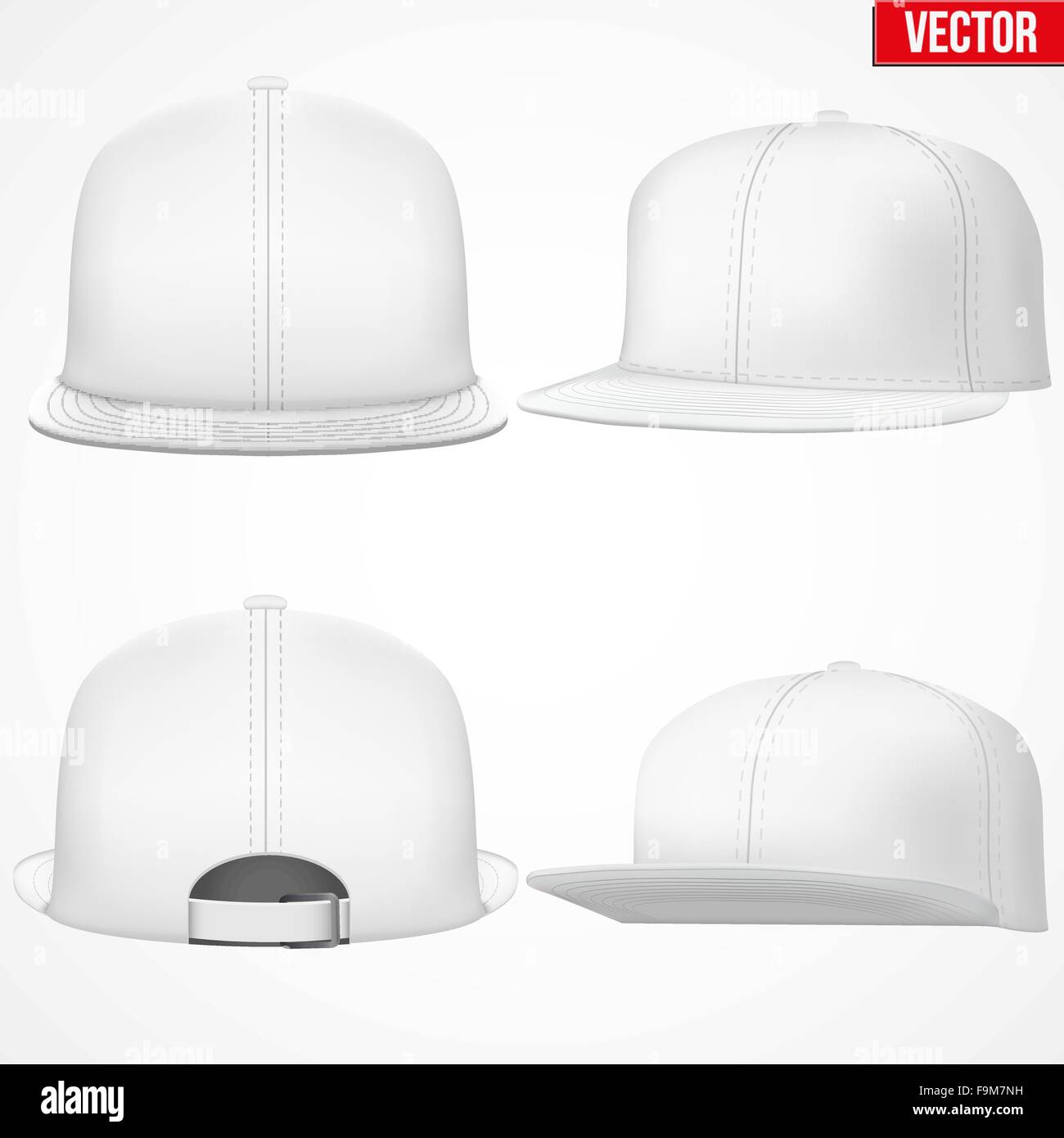 Set Layout of Male white rap cap Stock Vector Image & Art - Alamy